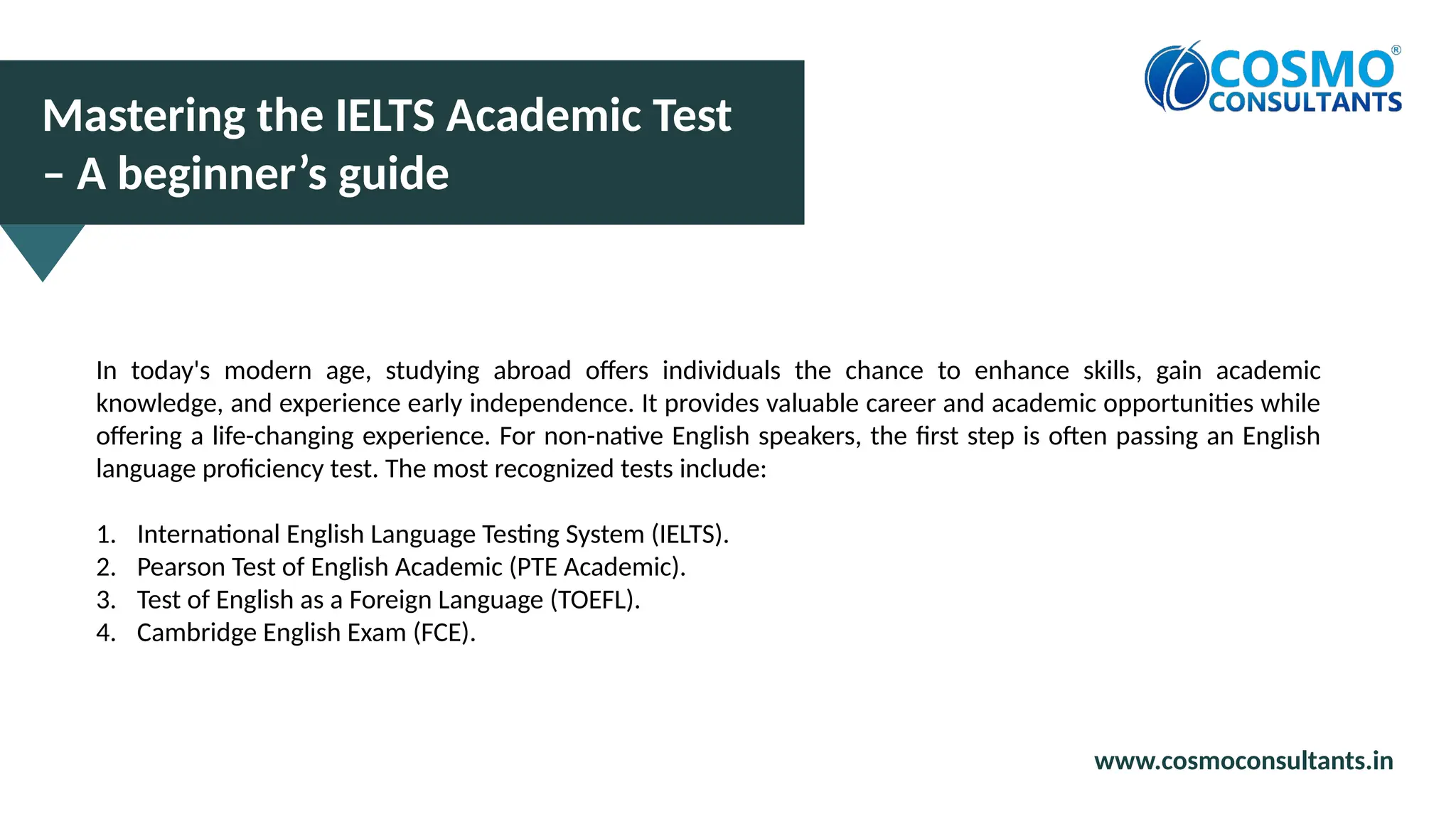 Mastering the IELTS Academic Test – A beginner’s guide | PPT