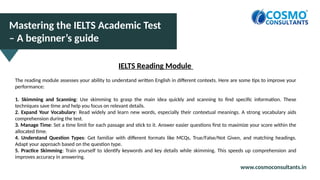 Mastering the IELTS Academic Test – A beginner’s guide | PPTX