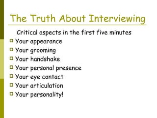 Mastering the Job Interview | PPT
