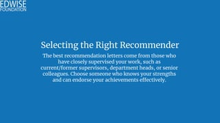 Mastering the MBA Recommendation Letter. | PDF