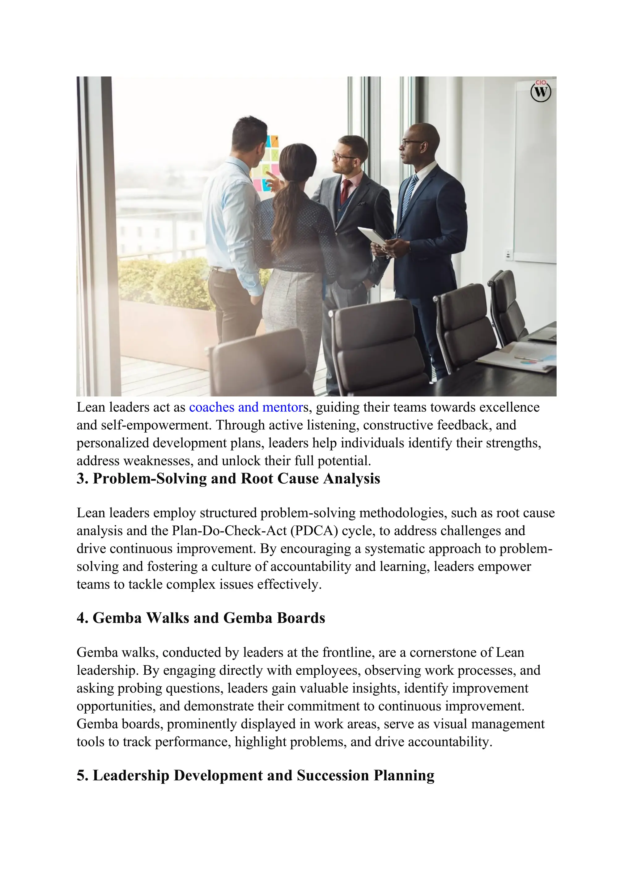 10 Principles of Lean Leadership: A Guide to Effective Management | CIO ...