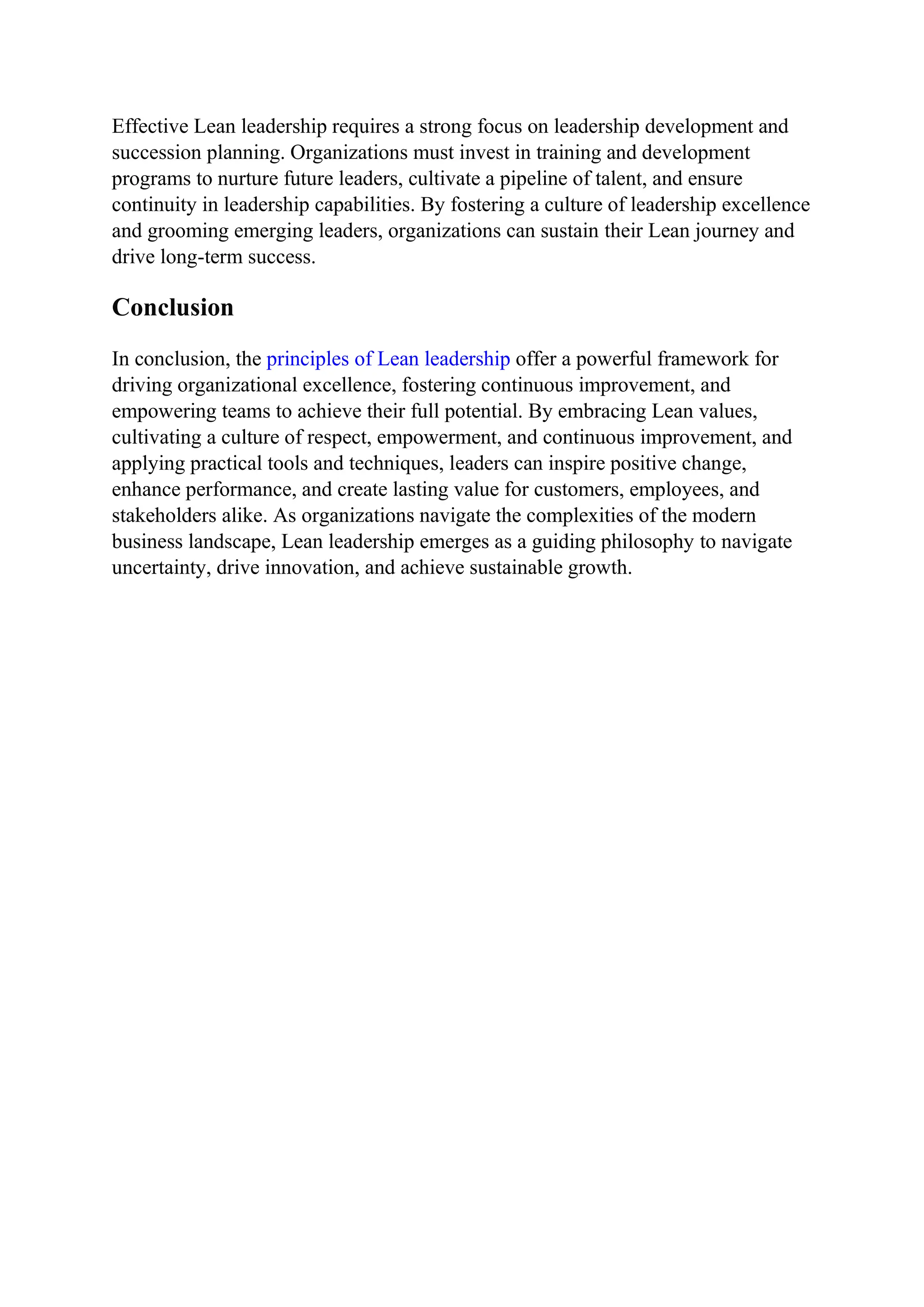 10 Principles of Lean Leadership: A Guide to Effective Management | CIO ...