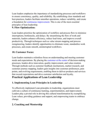 10 Principles of Lean Leadership: A Guide to Effective Management | CIO ...