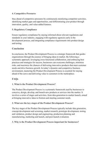 Mastering the Product Development Process: A Comprehensive Guide to ...
