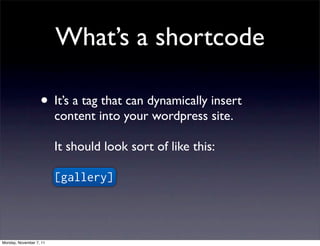 Mastering the shortcode api | PDF | Web Development | Internet