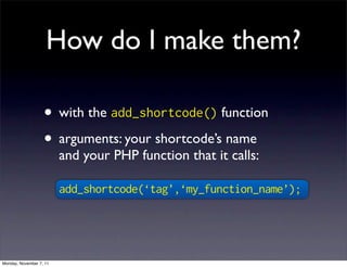 Mastering the shortcode api | PPT
