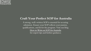 Mastering the SOP for Australia: A Step-by-Step Guide for International ...