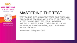 Mastering the Test: Winning Test-Taking Strategies | PPTX