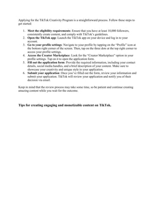 TikTok Creativity Program: How to Get Instantly Monetized.docx