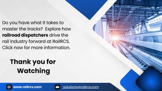 Mastering the Tracks Top Skills Every Railroad Dispatcher Must Have! | PDF