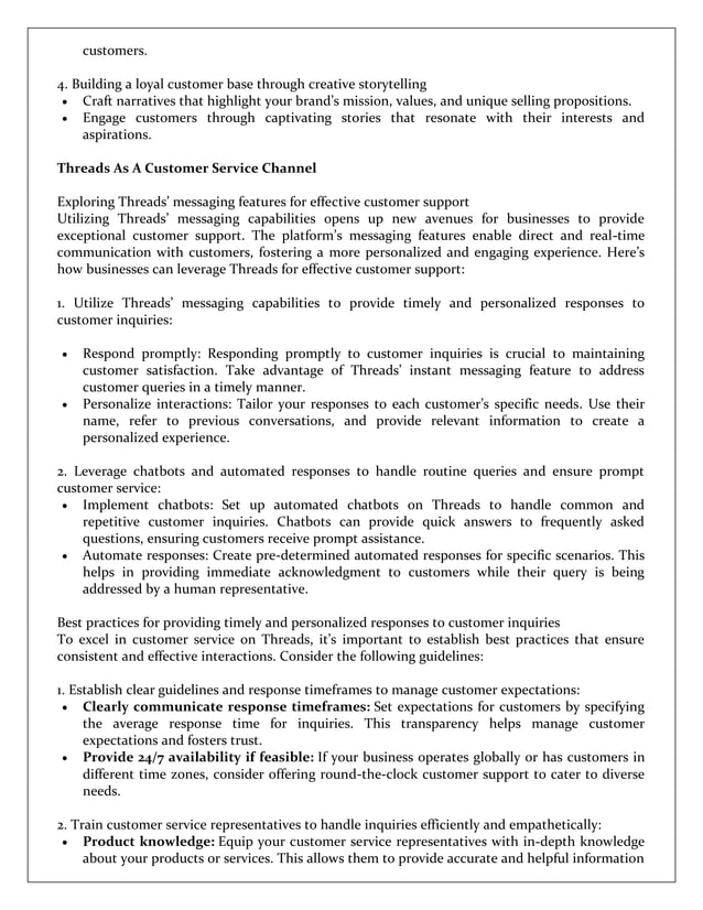 Mastering Threads for Business and Digital Marketing | PDF