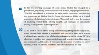 Mastering TikTok SEO A New Era for Social Media Consultants | PDF