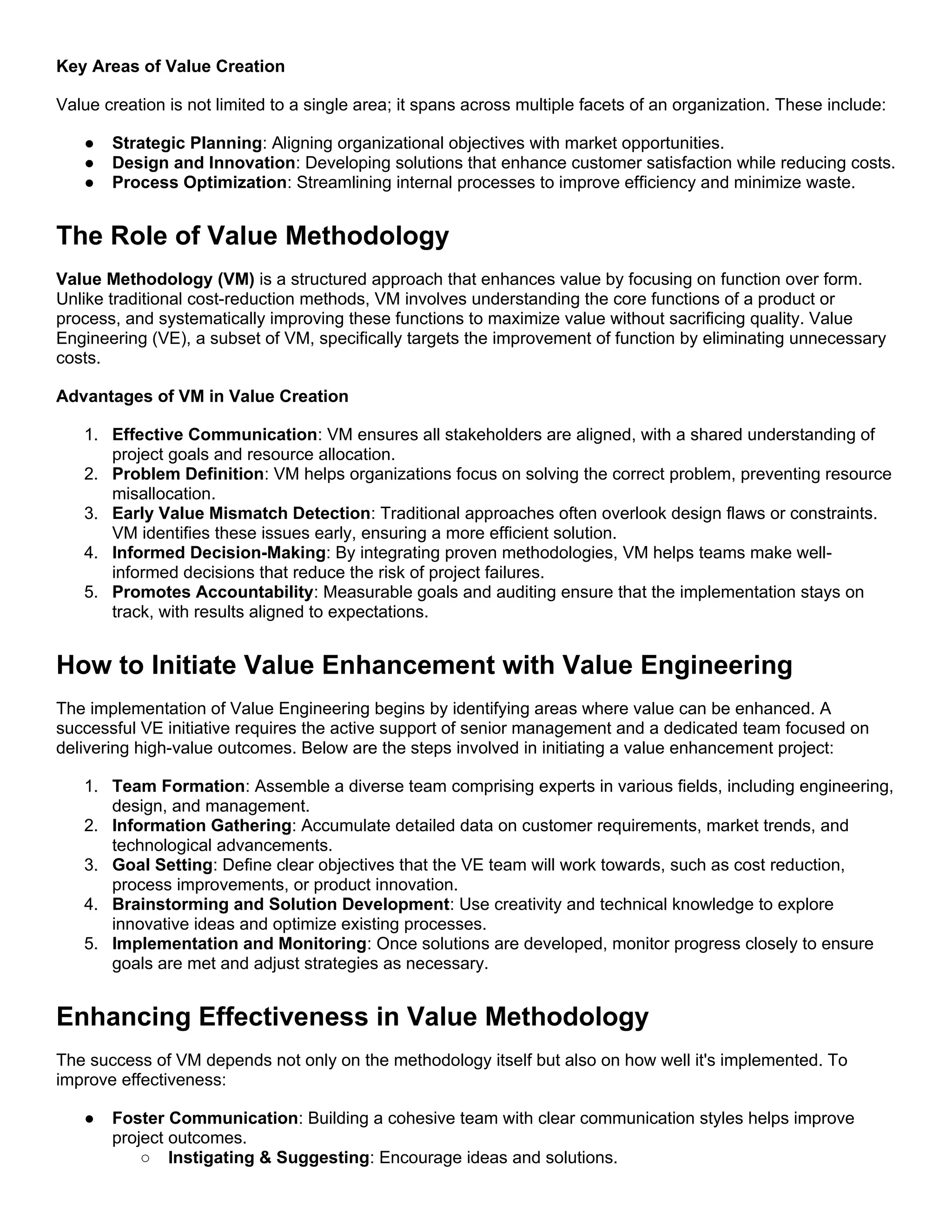 Mastering Value Creation with Value Methodology_ A Comprehensive ...