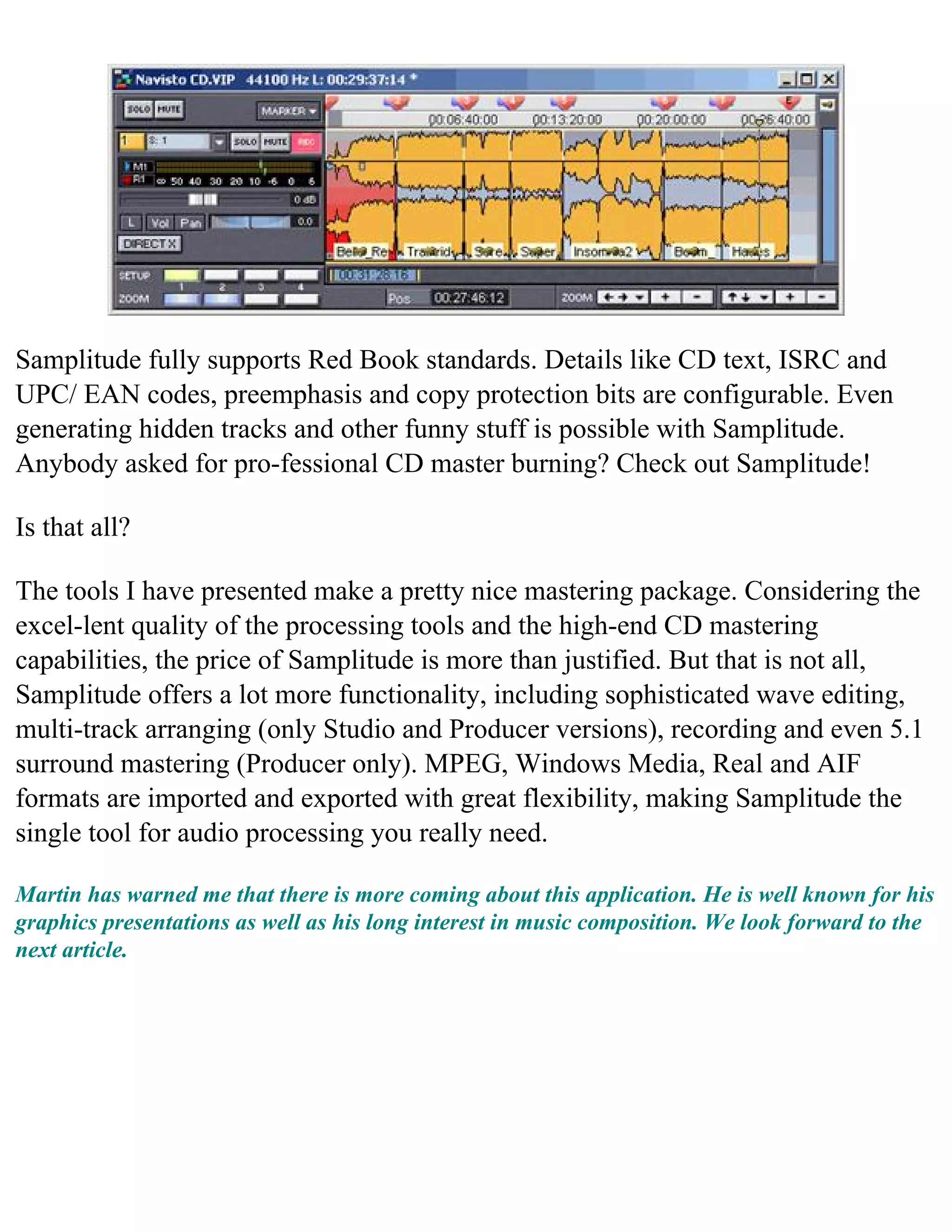 Mastering With Samplitude | PDF