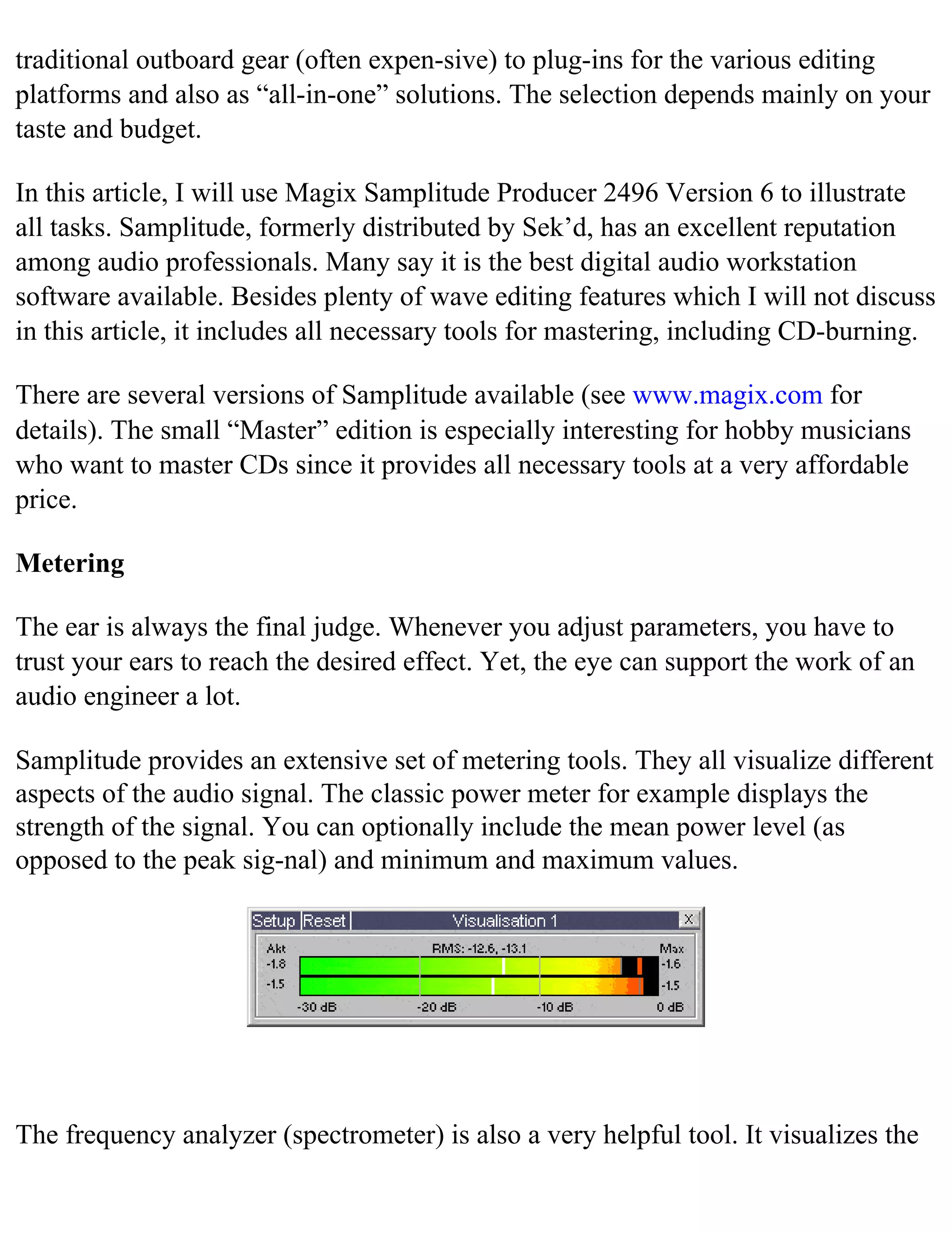Mastering With Samplitude | PDF