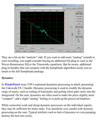 Mastering With Samplitude | PDF