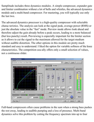 Mastering With Samplitude | PDF