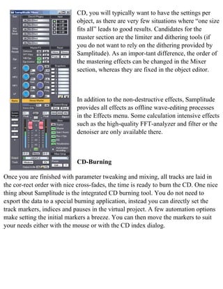 Mastering With Samplitude | PDF