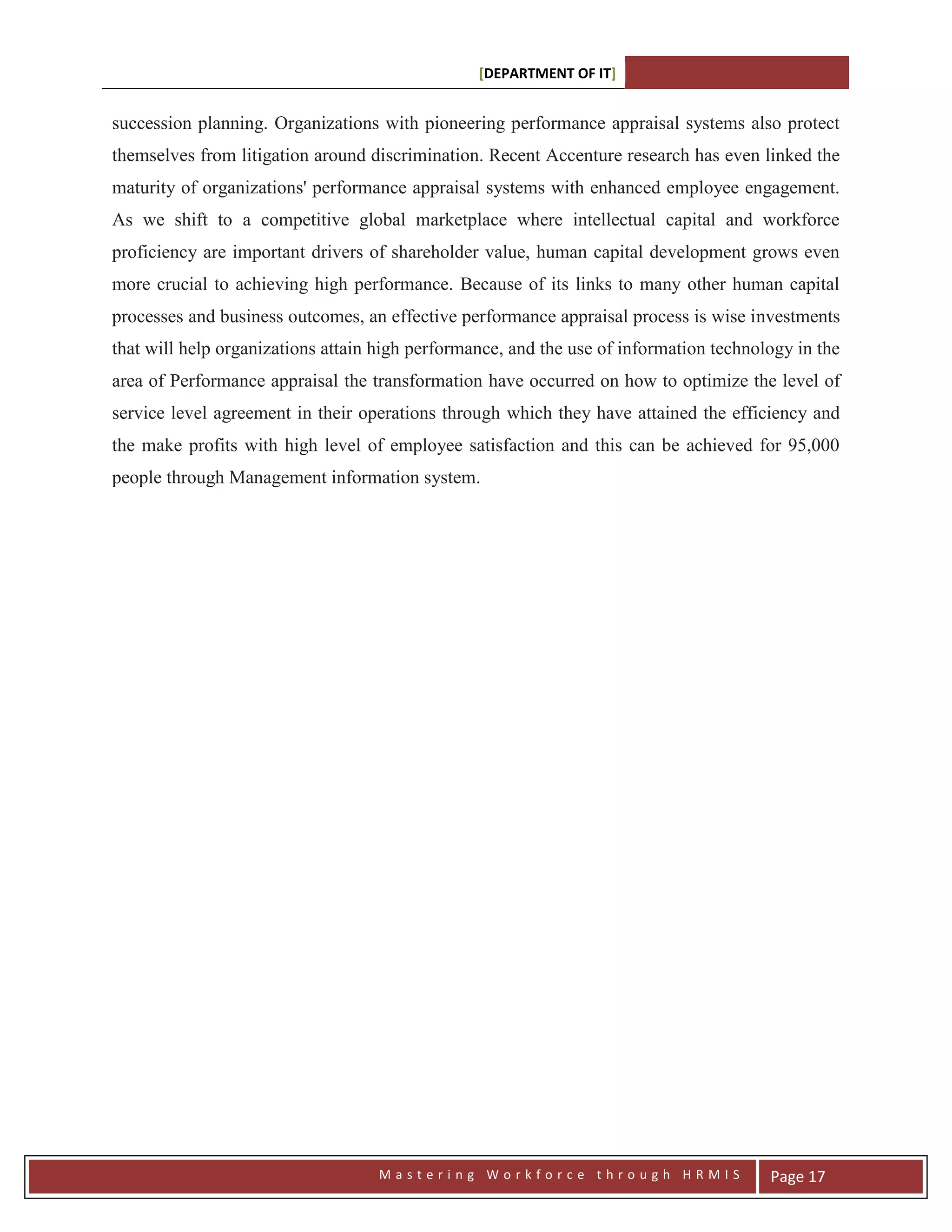 Mastering workforce through hrmis | DOCX