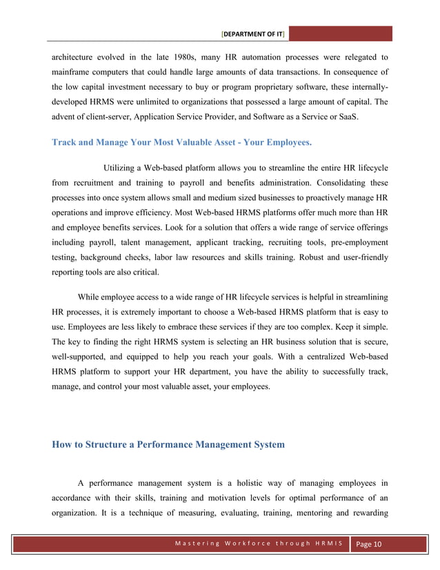 Mastering workforce through hrmis | PDF