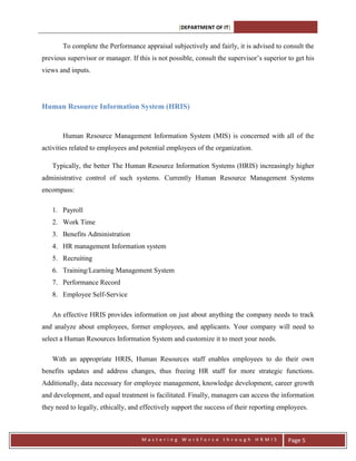Mastering workforce through hrmis | PDF