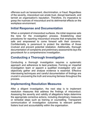 Mastering Workplace Investigations - Navigating Misconduct with ...