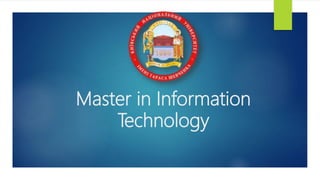 Master in information technology | PPTX