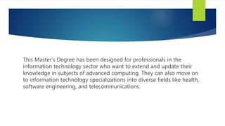 Master in information technology | PPT
