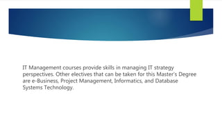 Master in information technology | PPT