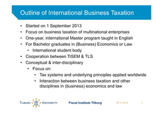Master International Business Taxation, track International Business ...
