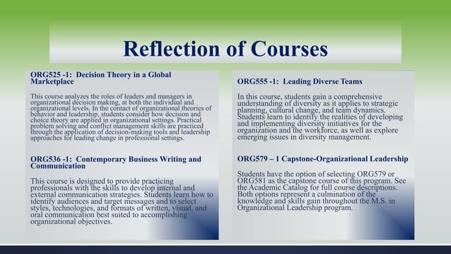 Master in the science of organizational leadership capstone project | PPT