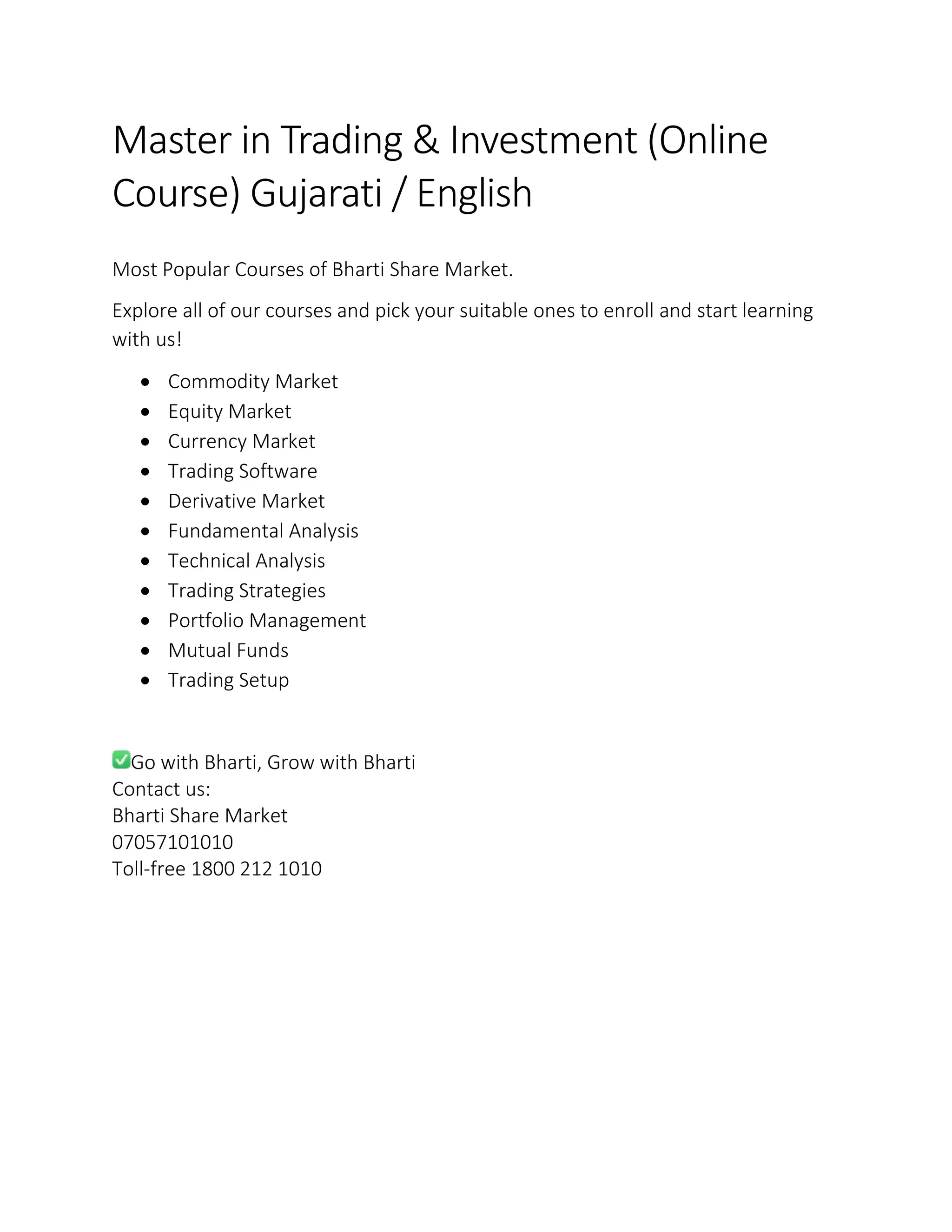Master in Trading - Gujarati and English | PDF