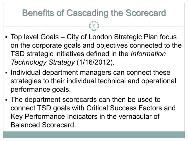 Master IT Balanced Scorecard | PPT