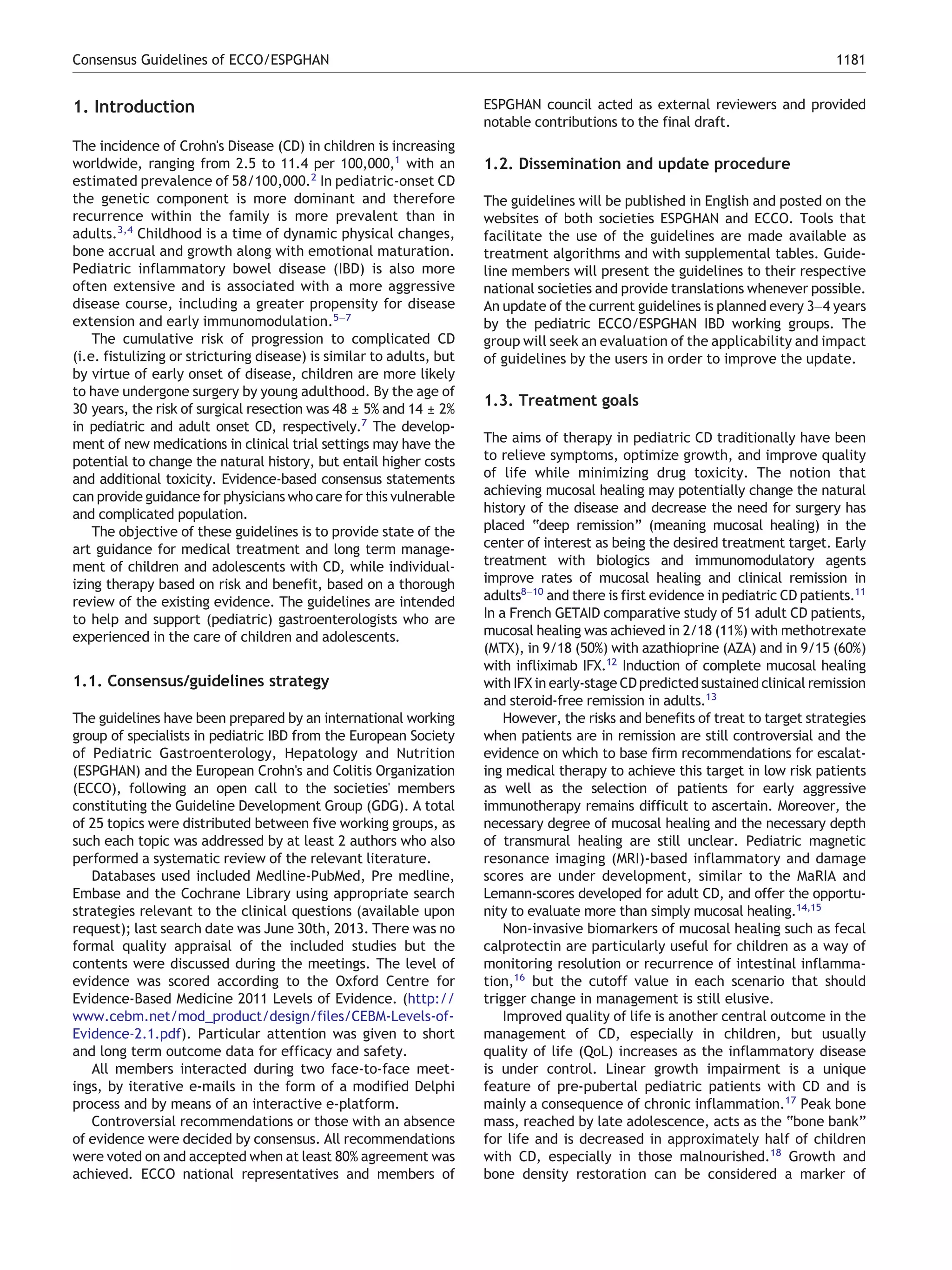 crohn's guidelines children's | PDF