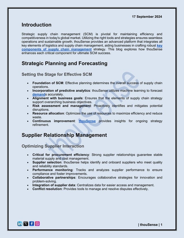 Master Key Elements of SCM Strategy with thouSense!.pdf