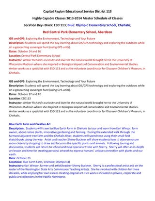 Master list of hi cap classes 2013-2014 | PDF