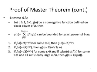Master method theorem | PPT