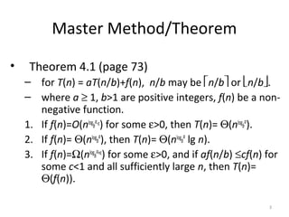 Master method theorem | PPT