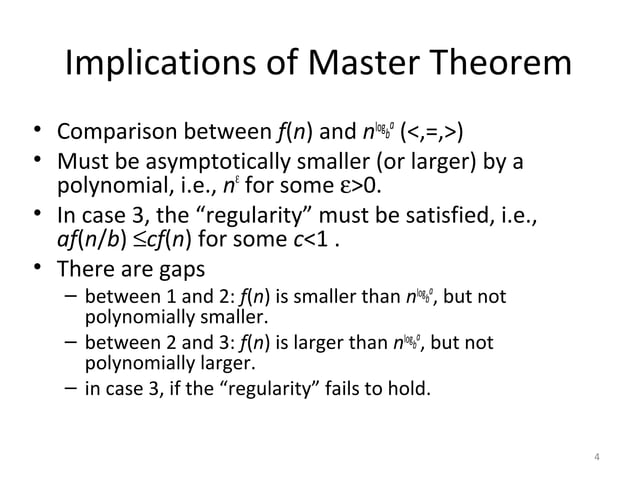 Master method theorem | PPT