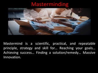 Monthly Mastermind group Meeting for personal effectiveness | PPT