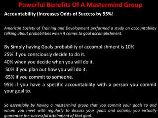 Monthly Mastermind group Meeting for personal effectiveness | PPTX