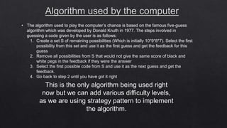 Mastermind design walkthrough | PPTX