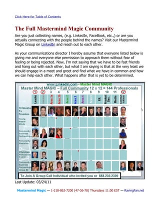Mastermind Magic Assignments | PDF