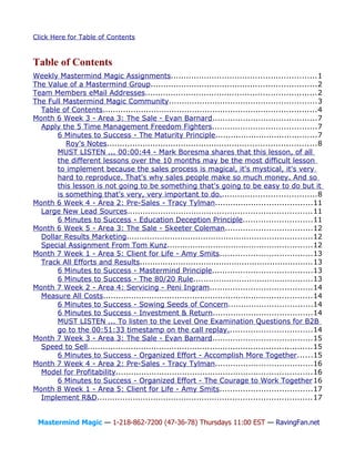 Mastermind Magic Assignments | PDF