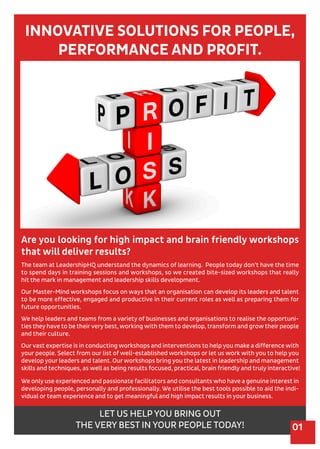 Masterminds Brain Friendly Workshops | PDF