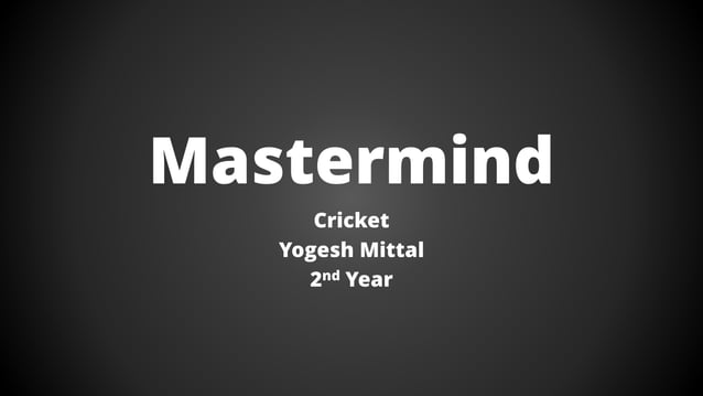 Mastermind Specialized Subjects | PPT