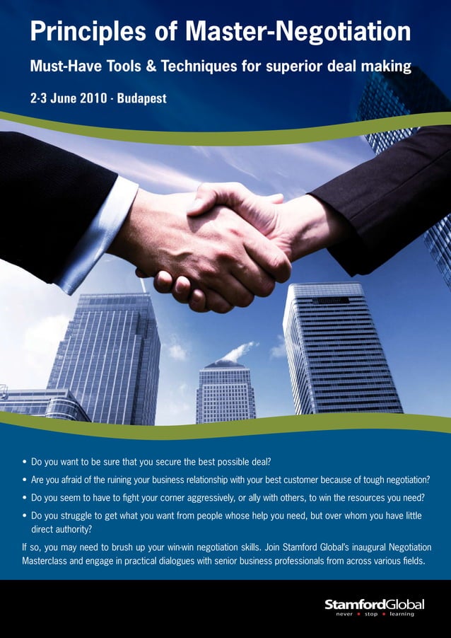 Master of Negotiation 2010 | PDF