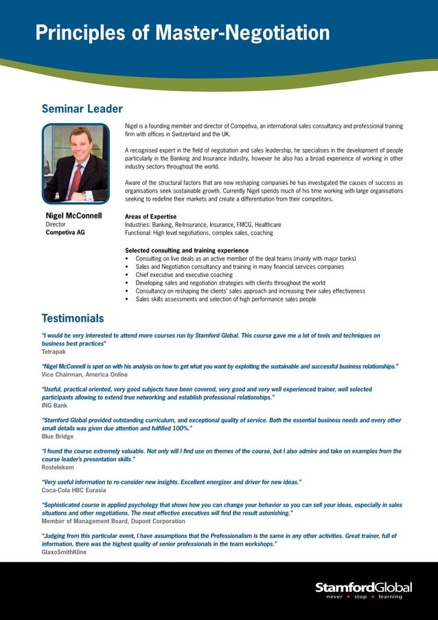 Master of Negotiation 2010 | PDF