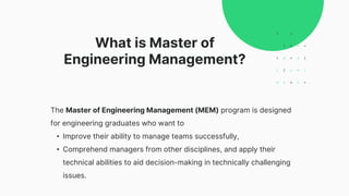 Master of engineering management | PPT