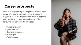 Master of engineering management: An overview and top five advantages | PPT